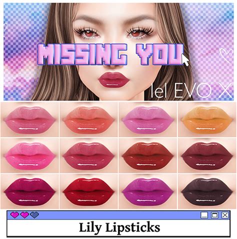 Second Life Marketplace Missing You Lily Lipsticks Applier Lelutka