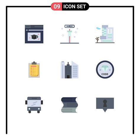 Set Of 9 Vector Flat Colors On Grid For Business File Office Report Card Editable Vector Design