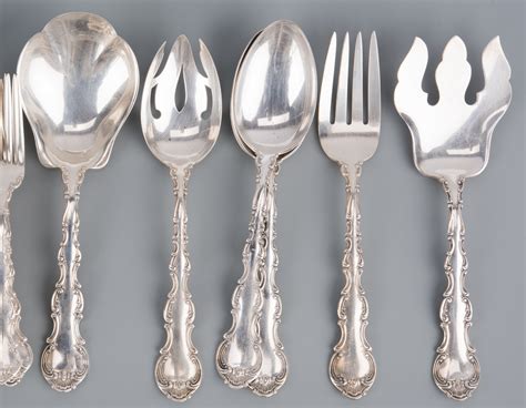 Lot 79 Gorham Strasbourg Sterling Flatware 125 Pcs Case Auctions