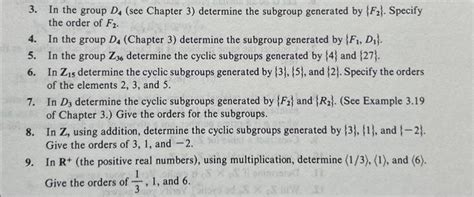 Solved 3 In The Group D4 See Chapter 3 Determine The Chegg