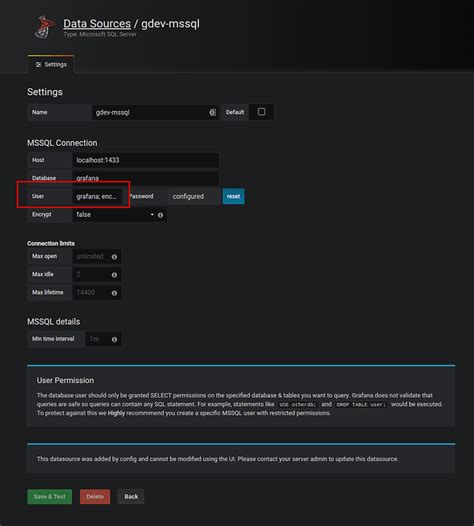 Connecte Ms Sql Server Configuration Grafana Labs Community Forums