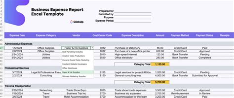 How To Create An Expense Report In Excel Tracking Templates