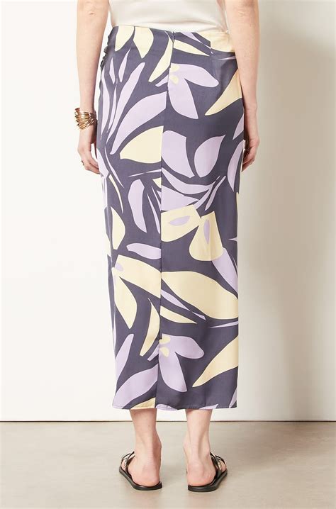 Falda Larga Estampada Gamora Lilas Etam