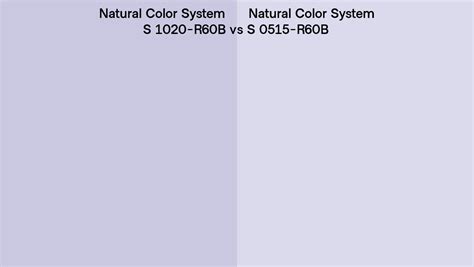 Natural Color System S 1020 R60b Vs S 0515 R60b Side By Side Comparison