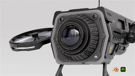 sci fi robotic drone concept 3d modeling behance