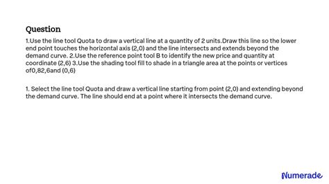 Solved 1use The Line Tool Quota To Draw A Vertical Line At A Quantity