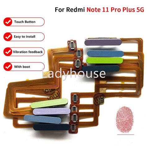 New Fingerprint Scanner For Redmi Note Pro Plus G Home Button Fingerprint Menu Return Key