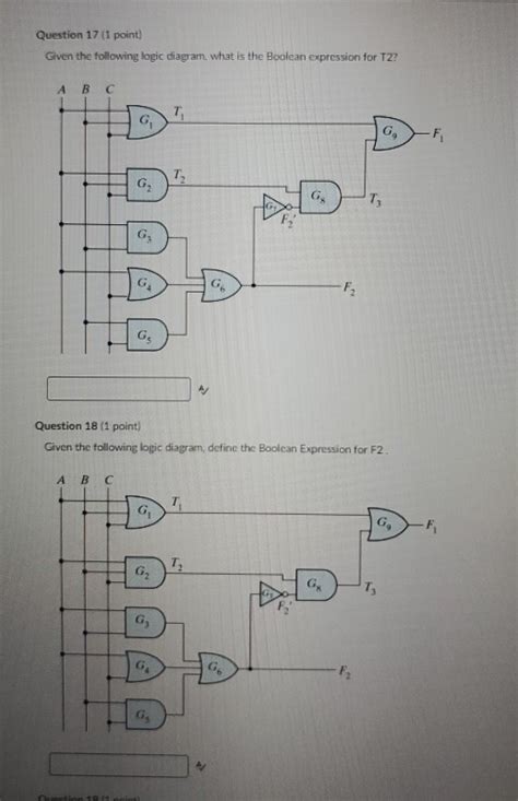 solved question 17 1 point given the following logic