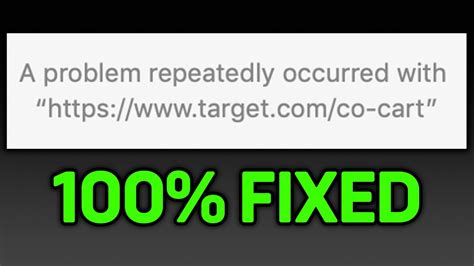 How To Fix A Problem Repeatedly Occurred In Safari Youtube