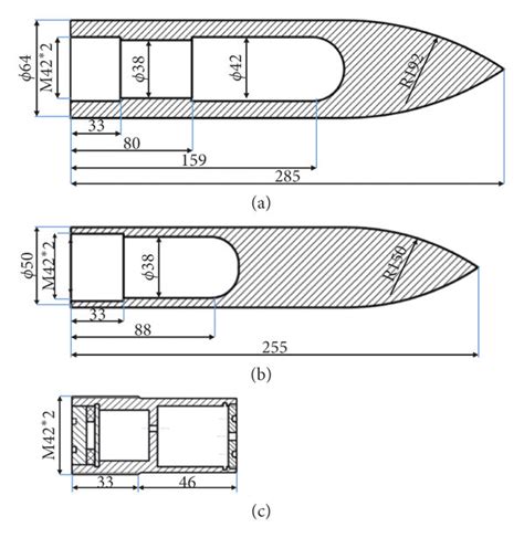 geometries of projectiles and deceleration measurement device a