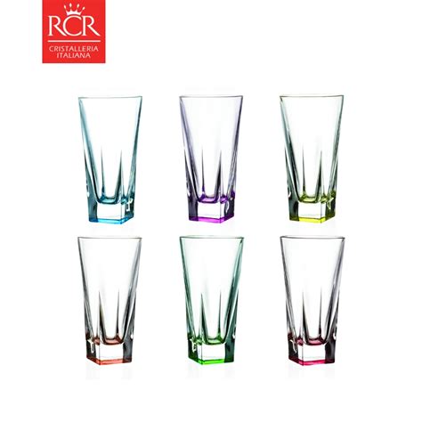 Ly Highball Thuỷ Tinh Pha Lê Màu Không Chì Ý RCR Crystal Fusion 380 ml