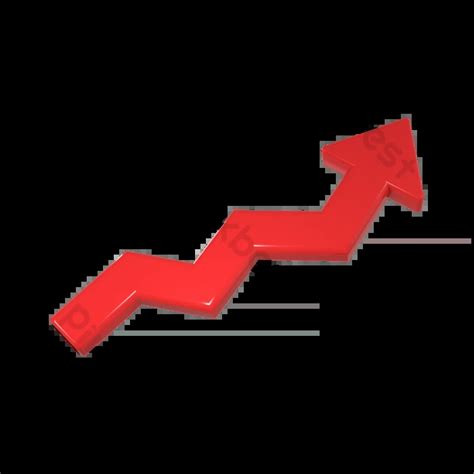 3차원빨강상향 선 그래프 일러스트 Png Psd 무료 다운로드 Pikbest