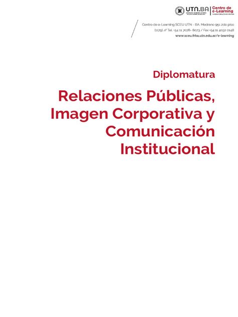Unidad 1 Cómo Elaborar Un Plan De Relaciones Públicas 2021 Pdf