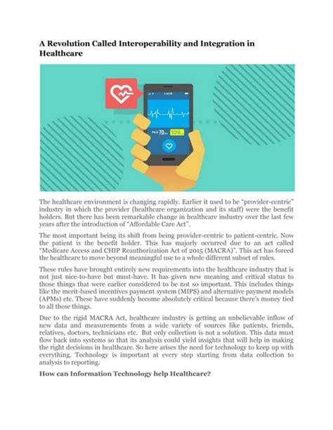 A Revolution Called Interoperability And Integration In Healthcare Pdf