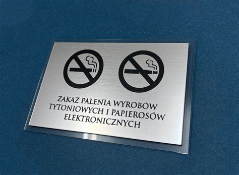 ZAKAZ PALENIA Tabliczka Grawerowana Elegancka Na Plexi GRAVERIC