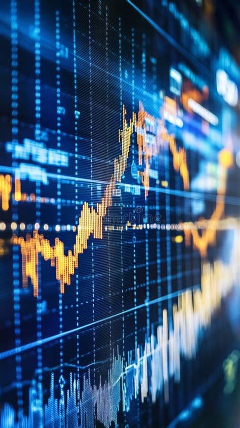 Financial Data Visualization With Colorful Graphs And Charts Trends Stock Illustration