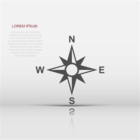 Icône De Navigation Globale Dans Un Style Plat Illustration Vectorielle