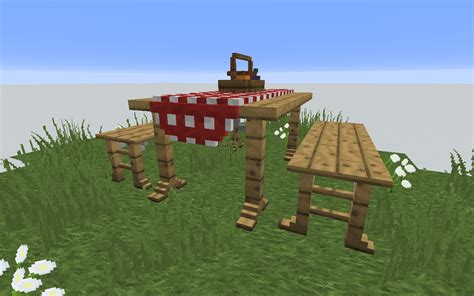 Chisel Bits Mod Builds Picnic Table Tiki Bar Minecraft Map