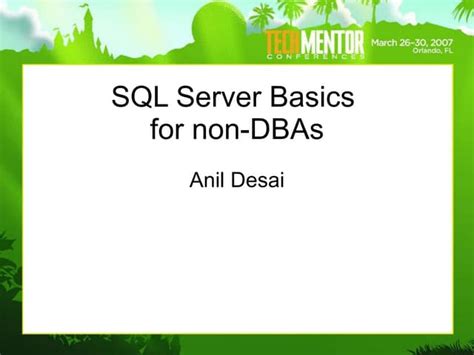 Sql Server Basics Ppt