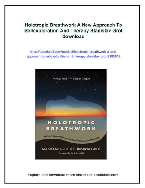 Holotropic Breathwork A New Approach To Selfexploration And Therapy ...