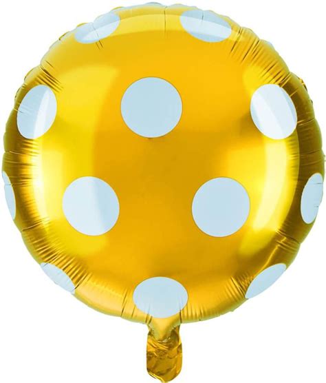 Arpex Balon Foliowy Złoty W Białe Grochy cm Szt Ceny i opinie Ceneo pl