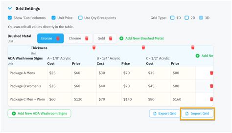Products Grid Pricing Example Shopvox Pro Helpdocs