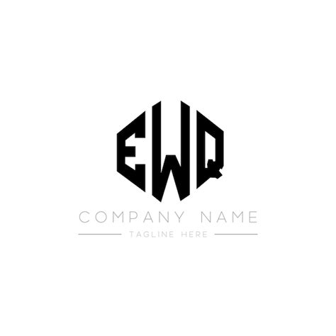 Premium Vector | EWQ letter logo design with polygon shape EWQ polygon ...
