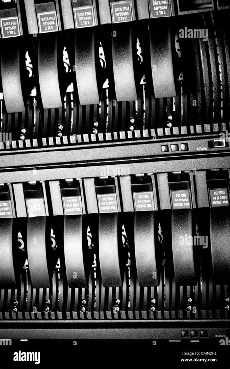 Detail Of Hard Drive Cluster In Data Center Stock Photo Alamy