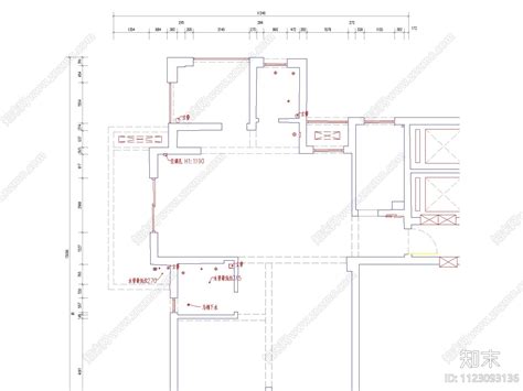 室内设计原始结构定位图施工图下载【id1123093136】知末案例馆