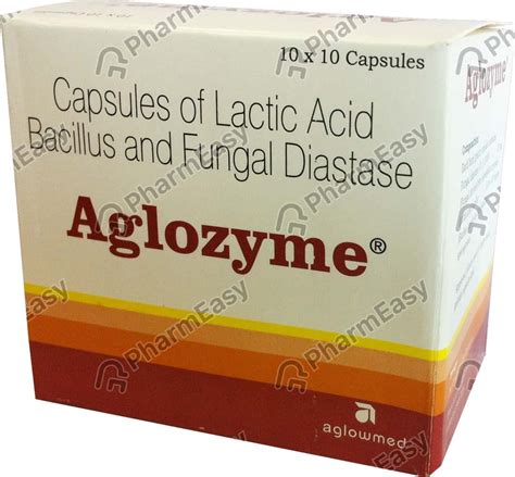 Aglozyme Strip Of 10 Capsules Uses Side Effects Price And Dosage