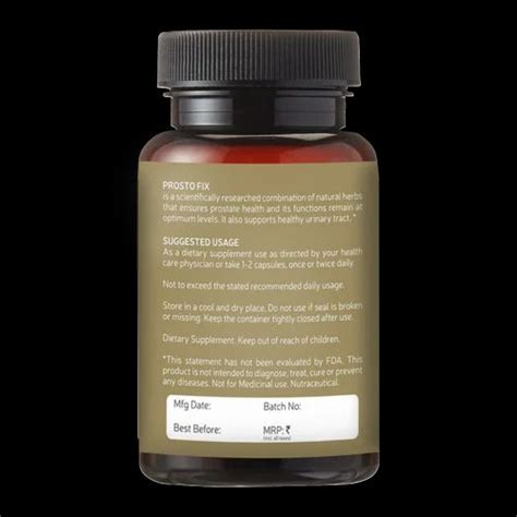 Ayurvedic Prostate Herbal Capsule Packaging Size 60 Capsules At ₹ 600