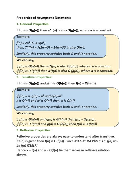 Properties Of Asymptotic Notations Pdf
