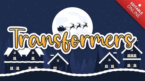 Transformers Текст поздравления с Рождеством Генератор текстовых эффектов