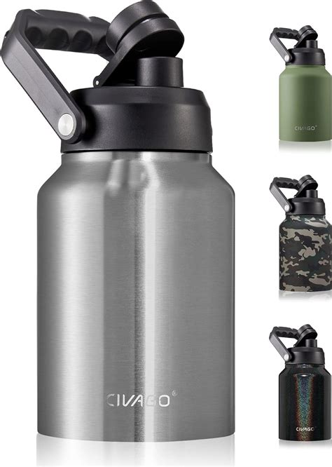 Amazon CIVAGO Half Gallon Insulated Water Bottle Jug With Handle