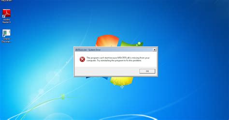 the program can t start becuase msvcr71 dll is missing from your