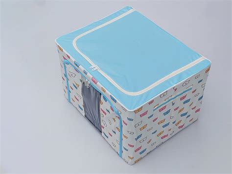 Коробка органайзер каркасна блакитного кольору ш 50 д 40 в 33 см для зберігання — ціна 560