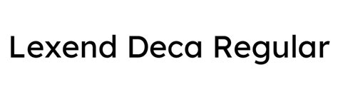 Lexend Deca Regular Font