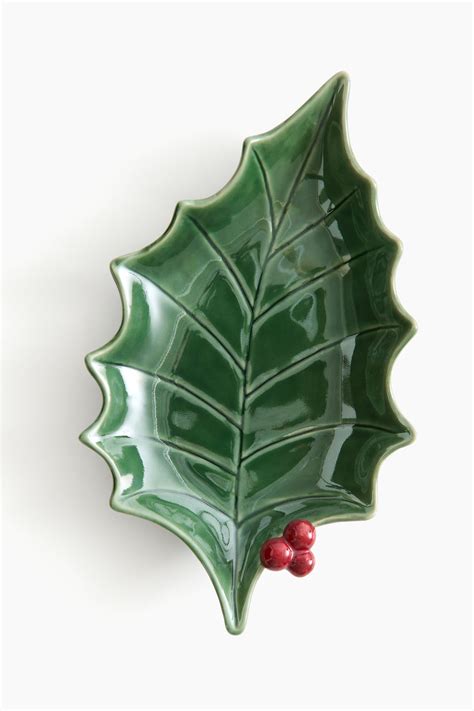 Голяма фигурална купа за сервиране Зелен Home Handm Bg