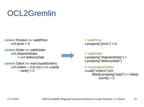 umltographdb mapping conceptual schemas to graph databases ppt