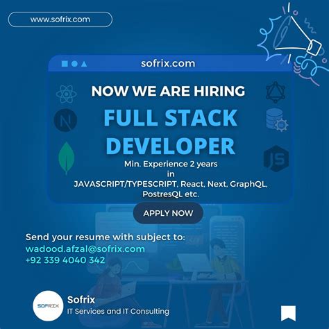 Hiring Fullstackdeveloper Techjobs Joinourteam Developerjobs Sofrix