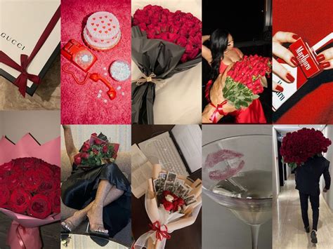 Instant Download Red Lovecore Collage Kit Valentines Day Collage Kit