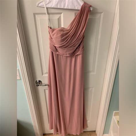 Azazie Dresses Azazie Ashley Size 4 Dusty Rose Unaltered Bridesmaid