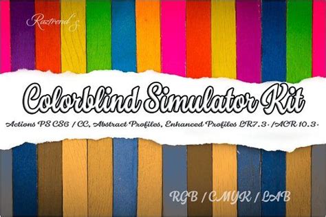 Colorblind Simulator Kit Lab Color Space Color Blind How To Use Lightroom