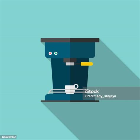 コーヒーマシンアイコンベクトルフラットロングシャドウデザイン アイコンのベクターアート素材や画像を多数ご用意 アイコン