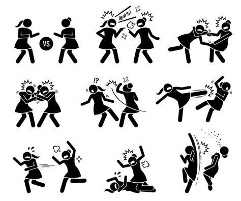 Girl Cat Fight Fighting Catfight Quarrel Bicker Female Lady Ladies Woman Women Rival Argue Brawl