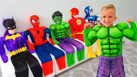 فلاد يتحول إلى أبطال خارقين تجميع الفيديو للأطفال Youtube