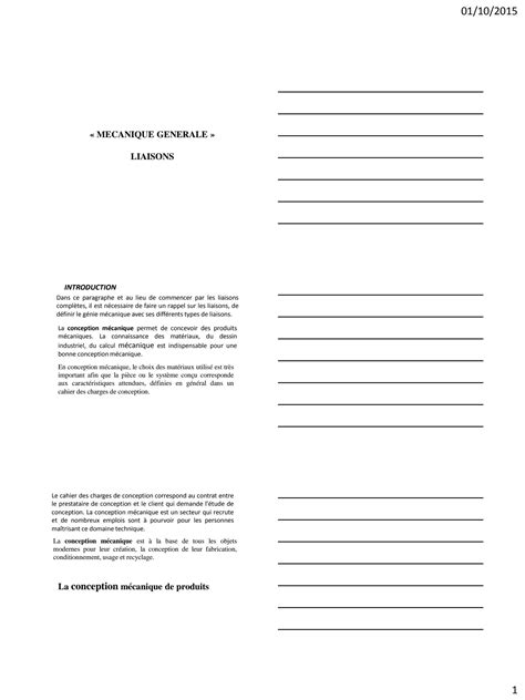 Solution Liaisons Pr Sentation Des Liaisons Studypool