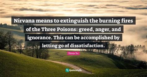 Nirvana Means To Extinguish The Burning Fires Of The Three Poisons Gr