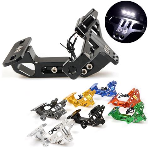 Universal Motorcycle CNC Aluminum Alloy Adjustable Tail Tidy Number License Plate Holder Tail