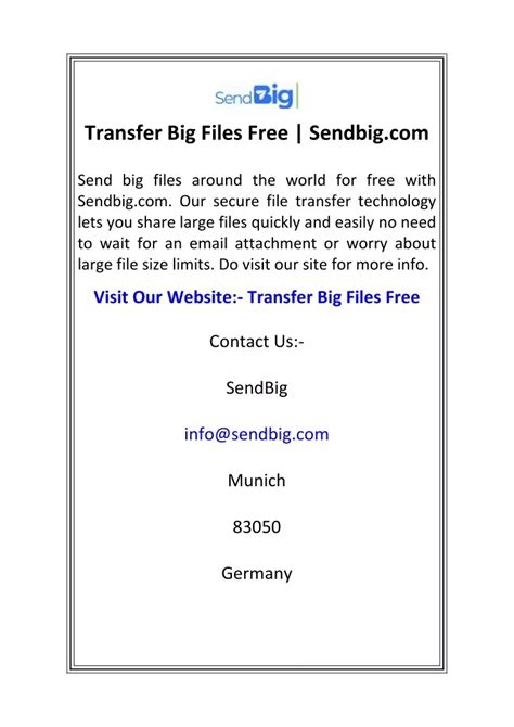 PPT Transfer Big Files Free Sendbig PowerPoint Presentation Free